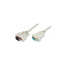 Paralleles Anschluss-Kabel - D-Sub 25 zu D-Sub 25 - Stecker zu Buchse - 5.0m - Verlängerungskabel - Beige - Digitus