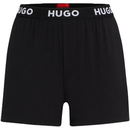 Hugo Schlaf-Shorts, Logo-Bund, für Damen, schwarz, XL