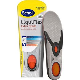 Scholl Einlegesohlen LiquiFlex Extra Support, Komforteinlegesohlen - Mehr Polsterung durch Memory Foam, rot