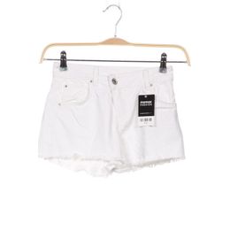 Bershka Damen Shorts, weiß, Gr. 34