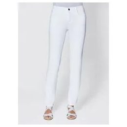 Mendler Stretch-Jeans ASCARI Gr. 24, Kurzgrößen, weiß Damen Jeans Stretch