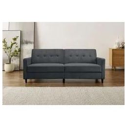 3-Sitzer DOREL HOME "Hartford II" Sofas Gr. B/H/T: 203cm x 83cm x 83cm, Cord, grau (anthrazit) Bettfunktion, Rückenlehne 2-teilig, 3-fach verstellbar, Sitzhöhe 43 cm