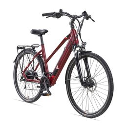 Telefunken E-Bike Damen 28 Zoll Trekking Pedelec 24 Gang Expedition XC940, weinrot