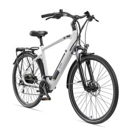 Telefunken E-Bike Herren 28 Zoll Trekking Pedelec 24 Gang Expedition XC941, kreide