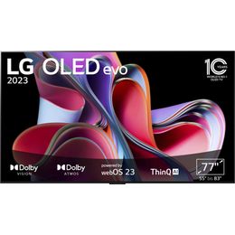 F (A bis G) LG OLED-Fernseher "OLED77G39LA" Fernseher schwarz LED Fernseher