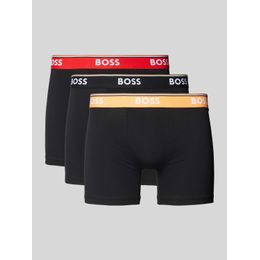 BOSS Trunks mit elastischem Logo-Bund im 3er-Pack