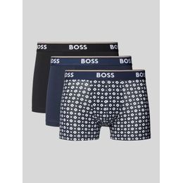 BOSS Trunks mit elastischem Logo-Bund im 3er-Pack