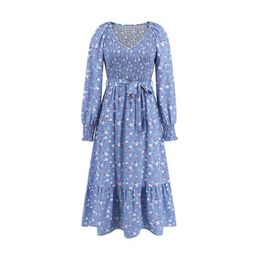 ZWY Midikleid Dirndl damen midi dirndl damen lang dirndl damen sale blau