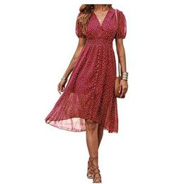 ZWY Druckkleid Sommerkleid damen