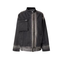 R&eacute;sum&eacute; R&eacute;sum&eacute; Jacke 'Adrian' Damen Gr&ouml;&szlig;e XS grey denim / schwarz / wei&szlig;