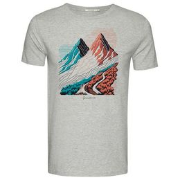 Greenbomb - Nature Twin Hills Guide - T-Shirts - T-Shirt Gr S grau
