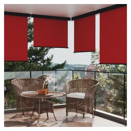 vidaXL Seitenmarkise Balkon-Seitenmarkise 140 × 250 cm Rot