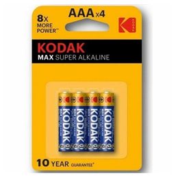 Kodak Pila Alcalina Max LR03 BL4 AAA Batterie