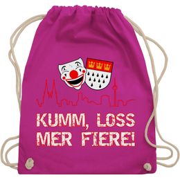 Shirtracer Turnbeutel Kumm loss mer fiere Kölle Alaaf Köln Wappen Karneval Karnevalskostüm C
