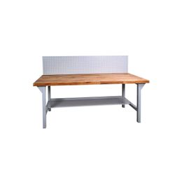 ADB Werkbank ADB Werkbank Werktisch Packtisch mit Holzplatte und Lochwand 2000x750x850mm