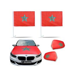 Sonia Originelli Fahne Auto-Fan-Paket Marokko Morocco Flaggen Außenspiegel Motorhaubenüberzug