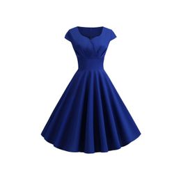 ZWY A-Linien-Kleid kleider damen Navy blau