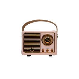 Denver BTP-203 Retro BT-Lautsprecher Bluetooth-Lautsprecher (Bluetooth, 3 W), rosa