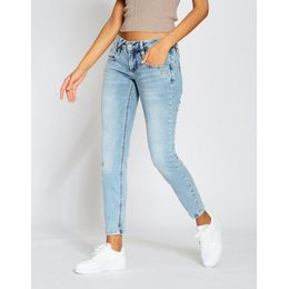 Gang Skinny-fit-Jeans 94NENA CROPPED aus besonders weicher Denim Qualität, blau