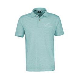 Lerros Poloshirt, Baumwolle, Markenschriftzug, für Herren, türkis, XL