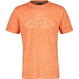 Lerros T-Shirt, Wording, Melange, für Herren, orange, L