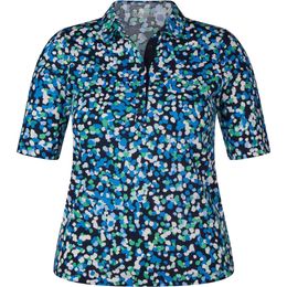Rabe Shirt, Halbarm, Polokragen, für Damen, blau, 38