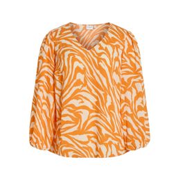 EVOKED VILA Bluse "Vilaya", V-Ausschnitt, Curve-Style, für Damen, orange, 48