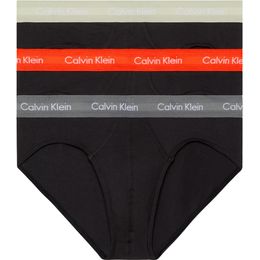 Calvin Klein Slip, 3er-Pack, Logo-Bund, für Herren, mehrfarbig, XL