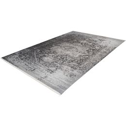 Teppich Calo-deluxe "Rossa 808" Teppiche Gr. B/L: 160 cm x 230 cm, 5 mm, 1 St., grau (anthrazit) Esszimmerteppiche