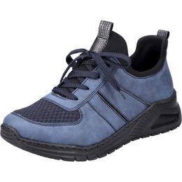 Rieker Sneaker, Kunstleder, Zuglasche, für Damen, blau, 37