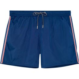 HOM Nautical Cup Badeshorts, Eingrifftaschen, Label, für Herren, blau, XL