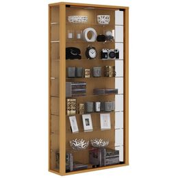 Vcm Wandvitrine "Vitrosa Maxi" - mit LED-Beleuchtung Buche