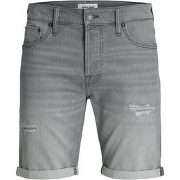 Jack & Jones ORIGINALS by JACK & JONES Jeans-Shorts, Destroyed Look, Taschennieten, für Herren, grau, XL
