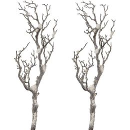 Winterliche Kunstpflanze Weihnachtsdeko Zweig, Creativ deco, Höhe 70 cm, Deko-Ast im 2er Set, in beschneiter Optik, braun