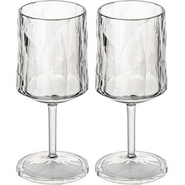Koziol Weinglas Superglas CLUB No. 21, Kunststoff, spülmaschinengeeignet, melaminfrei, 250 ml, 2-teilig, weiß