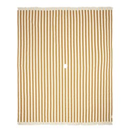 nobodinoz - Portofino Strandtuch XL, 146 x 175 cm, honey stripes waffle