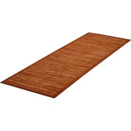 Küchenläufer Hamada, Grund, rechteckig, Höhe: 8 mm, In- und Outdoor geeignet, Teppich-Läufer mit Bordüre, braun