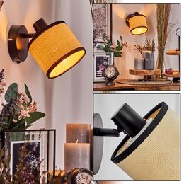 hofstein Chellas Wandleuchte Schwarz, 1-flammig