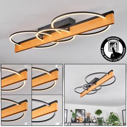 hofstein Pompu Deckenleuchte LED Naturfarben, Schwarz, 1-flammig