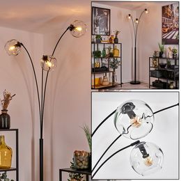 hofstein Ripoll Stehleuchte Glas 15 cm Klar, 3-flammig
