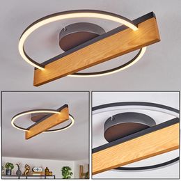 hofstein Pompu Deckenleuchte LED Naturfarben, Schwarz, 1-flammig