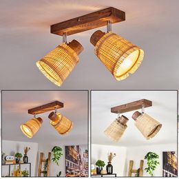 hofstein Lindberg Deckenleuchte Chrom, Naturfarben, 2-flammig