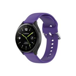 Wigento Smartwatch-Armband Für Xiaomi Watch 2 hochwertiges Silikon Armband Metallschnalle Größe L