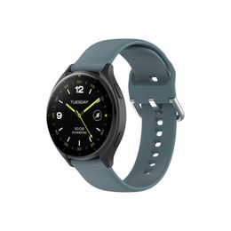 Wigento Smartwatch-Armband Für Xiaomi Watch 2 hochwertiges Silikon Armband Metallschnalle Größe L