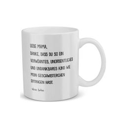 22Feels Tasse Mama Geschenk Muttertag von Sohn Mutter Geburtstag Kaffeetasse Frauen