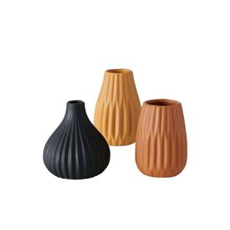 Boltze Dekovase Blumenvase aus Keramik im 3er Set Mattes Design