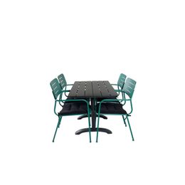 ebuy24 Garten-Essgruppe Denver Gartenset Tisch 70x120cm und 4 Stühle Nicke