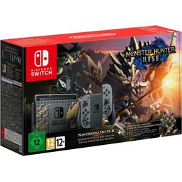 Nintendo Switch Monster Hunter Rise Limited Edition Spielekonsole Grau Gold