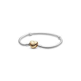 Pandora Wickelarmband Set Silver bracelet with heart-shaped Pandora Shine clasp