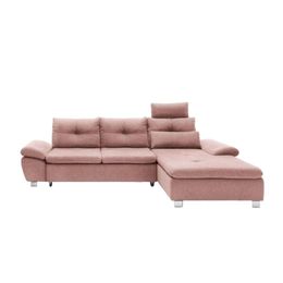 JVmoebel Ecksofa Luxus Sofa Ecksofa L Form Couch Rosa Polstersofa Sitz